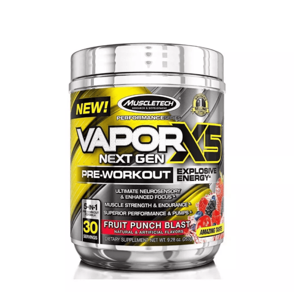 Vapor X5 Next Gen Fruit Punch 30 Servicios - MuscleTech - Fittpro Colombia